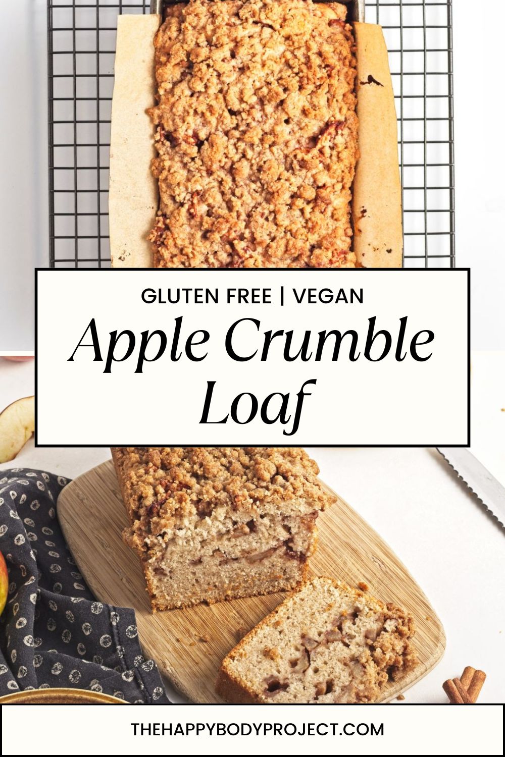 Apple Crumble Loaf - The Happy Body Project