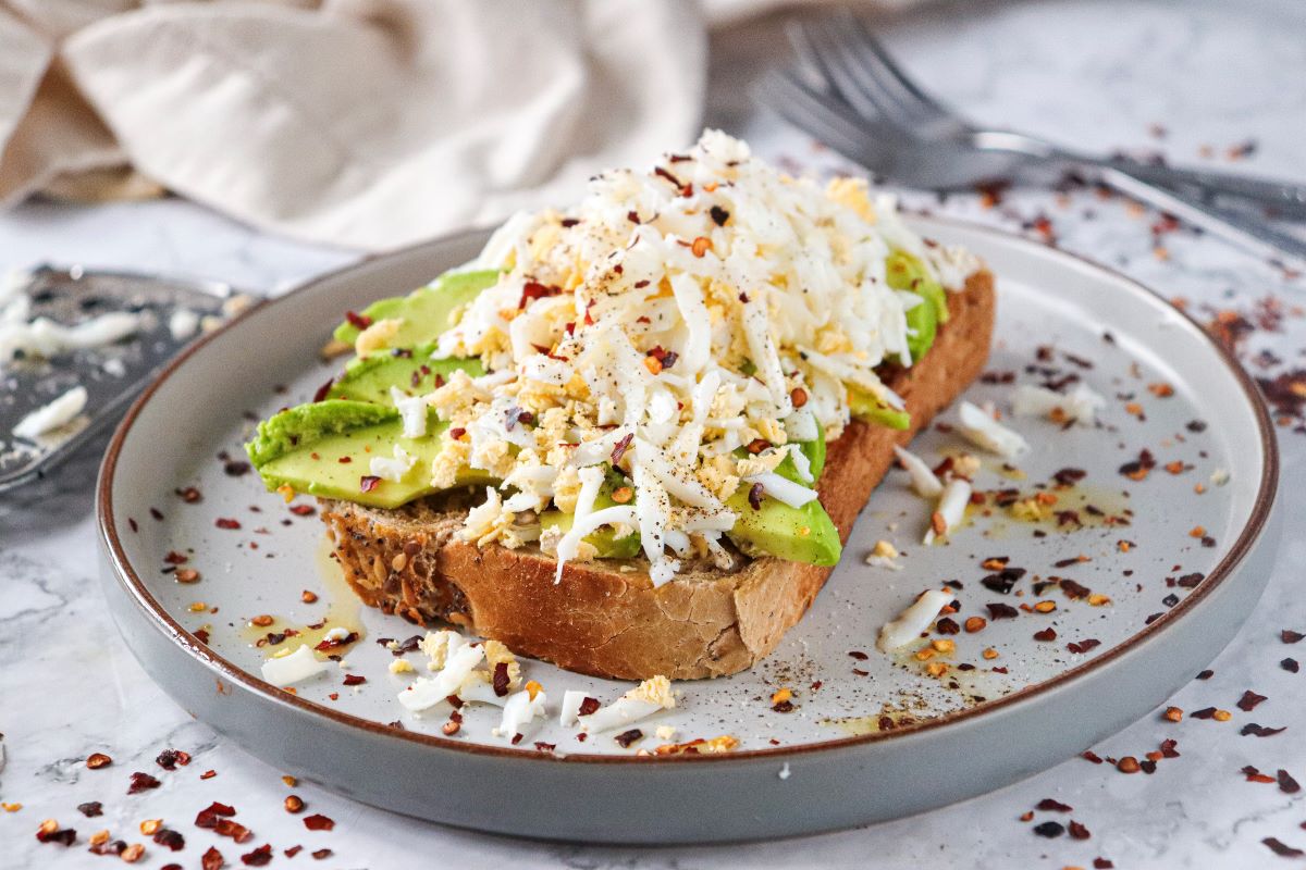 Grated Egg Avocado Toast - The Happy Body Project