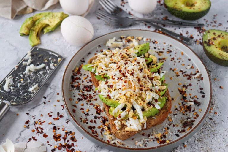 Grated Egg Avocado Toast - The Happy Body Project